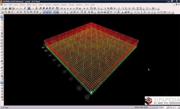 Design of Ground Water Tank with SAP2000 | Sipilpedia