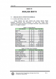 TA Dermaga Bab 7 (Analisa Biaya) | Sipilpedia