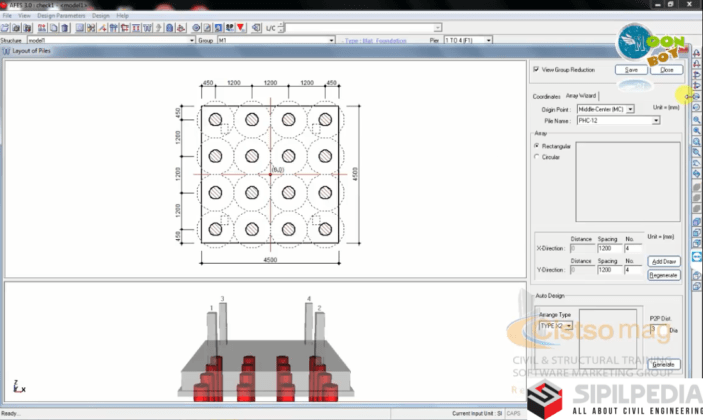 Tutorial AFES – Desain dan Detailing Pile Foundation dan Pile Cap sesuai IS 456 | Sipilpedia
