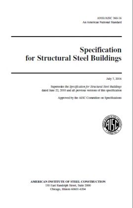 AISC 360-16 Specification for Structural Steel Buildings | Sipilpedia