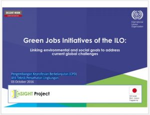Green Jobs Initiatives of the ILO: Linking environmental and social ...