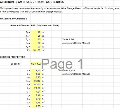Grating Aluminum Beam Design_1 | Sipilpedia