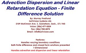 Finite Difference Solution to Advection-Dispersion Equation (Diffusion, Advection, and Linear ...