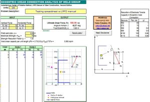 ECCENTRIC SHEAR CONNECTION ANALYSIS OF WELD GROUP | Sipilpedia