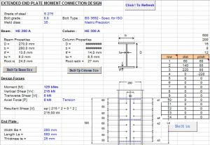 MC-Top Flush_Beam HEA280_Column HEA300_w_o stiff_w_o_ DP | Sipilpedia