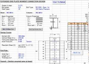 MC-Top Flush_Beam HEA280_Column HEA340_w_ stiff_w_ DP | Sipilpedia