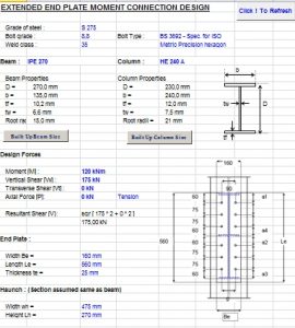 MC-Top Flush_Beam IPE270_Column HEA240_w_ stiff_w_ DP | Sipilpedia