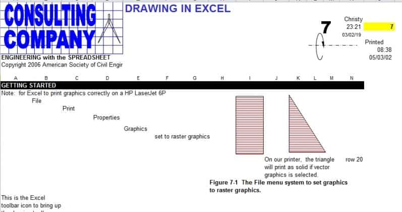 CONSULTING CAMPANY ” DRAWING IN EXCEL” | Sipilpedia
