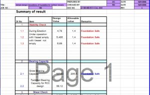 Sample design Calculations of Foundation for Vertical Vessels | Sipilpedia