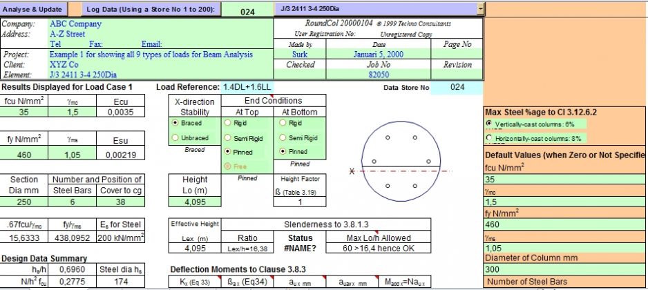 Reinforced Concrete Circular Columns _RoundCol 20000104 Ó 1999 Techno ...