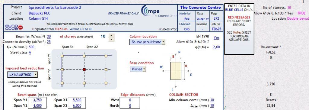 COLUMN LOAD TAKE DOWN & DESIGN for RECTANGULAR COLUMNS to EN 1992: 2004 ...