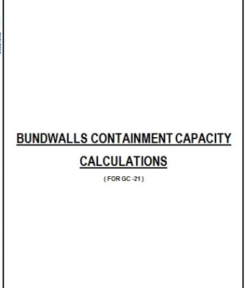 BUNDWALLS CONTAINMENT CAPACITY CALCULATIONS | Sipilpedia
