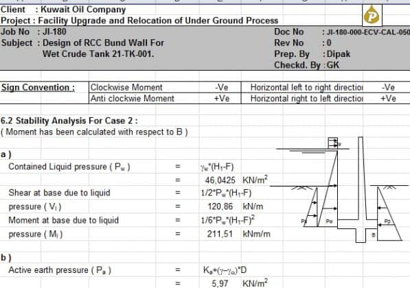 Design of RCC Bund Wall For Wet Crude Tank 21-TK-001 “Facility Upgrade ...