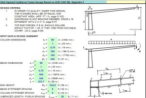 Web-Tapered Cantilever Frame Design Based on AISC-ASD 9th, Appendix F | Sipilpedia