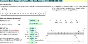 Composite Beam Design with Verco Floor Deck Based on AISC 360-05 / IBC 2006 | Sipilpedia