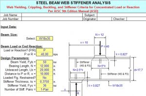 STEEL BEAM WEB STIFFENER ANALYSIS_Web Yielding, Crippling, Buckling, and Stiffener Criteria for ...