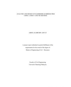 ANALYSIS AND DESIGN OF HAMMER HEAD BRIDGE PIER USING STRUT AND TIE ...