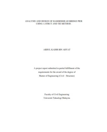 ANALYSIS AND DESIGN OF HAMMER HEAD BRIDGE PIER USING STRUT AND TIE ...