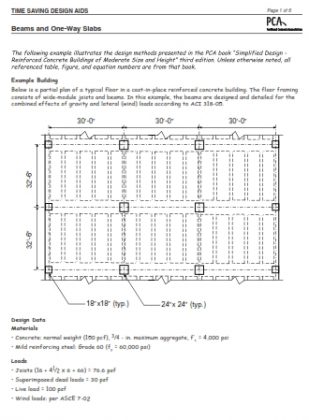 PCA Time Saving Aids_Beams and One-Way Slabs | Sipilpedia