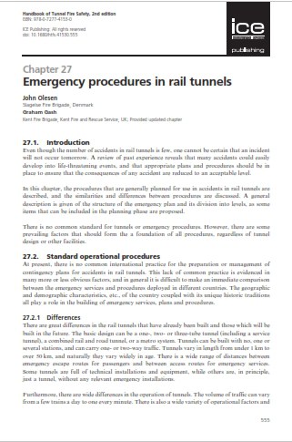 Emergency procedures in rail tunnels_Chapter 27 | Sipilpedia