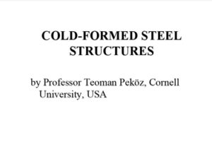 COLD-FORMED STEEL STRUCTURES | Sipilpedia