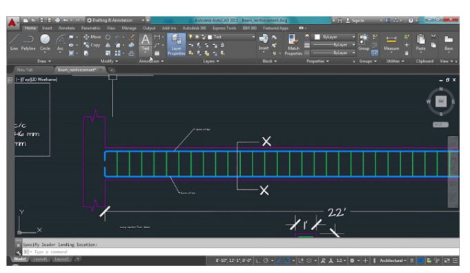 Beam Reinforcement Detailing Drawing With Autocad | Sipilpedia