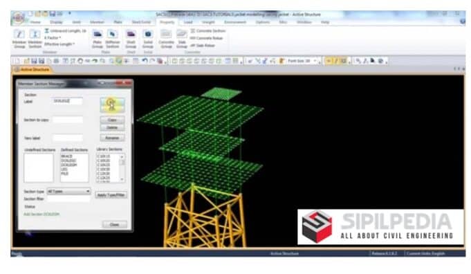 SACS Modelling Tutorial: Topside Modelling | Sipilpedia