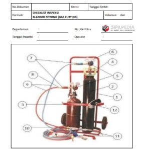 CHECKLIST INSPEKSI BLANDER POTONG (GAS CUTTING) | Sipilpedia