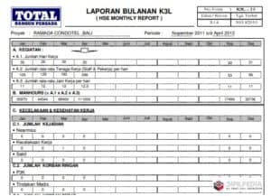 CONTOH LAPORAN BULANAN K3L ( HSE MONTHLY REPORT ) | Sipilpedia