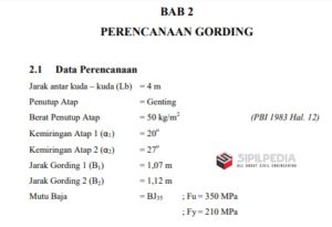 PERENCANAAN GORDING | Sipilpedia