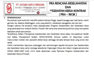 PRA RENCANA KESELAMATAN DAN KESEHATAN KERJA KONTRAK ( PRA – RK3K ...