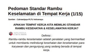 Pedoman Standar Rambu Keselamatan di Tempat Kerja | Sipilpedia