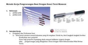 Metode Kerja Pengencangan Baut Dengan Kunci Torsi Moment | Sipilpedia