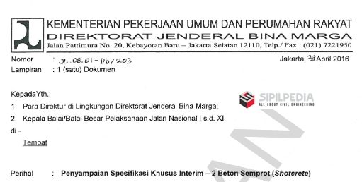 Spesifikasi Khusus Interim – 2 Beton Semprot (Shotcrete) | Sipilpedia