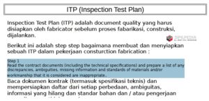 ITP (Inspection Test Plan) | Sipilpedia