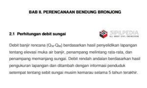 PERENCANAAN BENDUNG BRONJONG | Sipilpedia