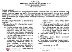 TATA CARA PENGAMBILAN CONTOH UJI SECARA ACAK UNTUK BAHAN KONSTRUKSI ...