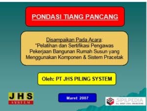 PONDASI TIANG PANCANG | Sipilpedia