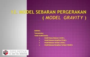 Model Sebaran Pergerakan (Model Gravity) | Sipilpedia