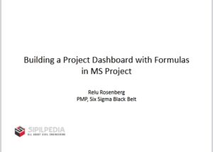 Building a Project Dashboard with Formulas in MS Project | Sipilpedia