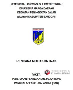 RENCANA MUTU KONTRAK | Sipilpedia