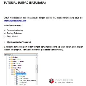 TUTORIAL SURPAC (BATUBARA) | Sipilpedia
