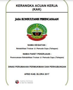 Kerangka Acuan Kerja Jasa Konsultansi Perencana Rehabilitasi Trotoar | Sipilpedia