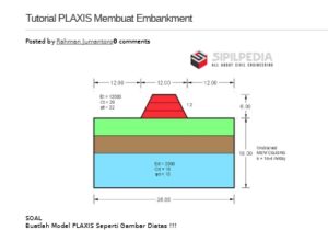 Tutorial PLAXIS Membuat Embankmen | Sipilpedia