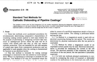 Standard Test Methods for Cathodic Disbonding of Pipeline Coatings ...