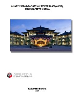 ANALISIS HARGA SATUAN PEKERJAAN (AHSP) BIDANG CIPTA KARYA | Sipilpedia