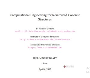 Computational Engineering For Reinferced Concrete Structures | Sipilpedia