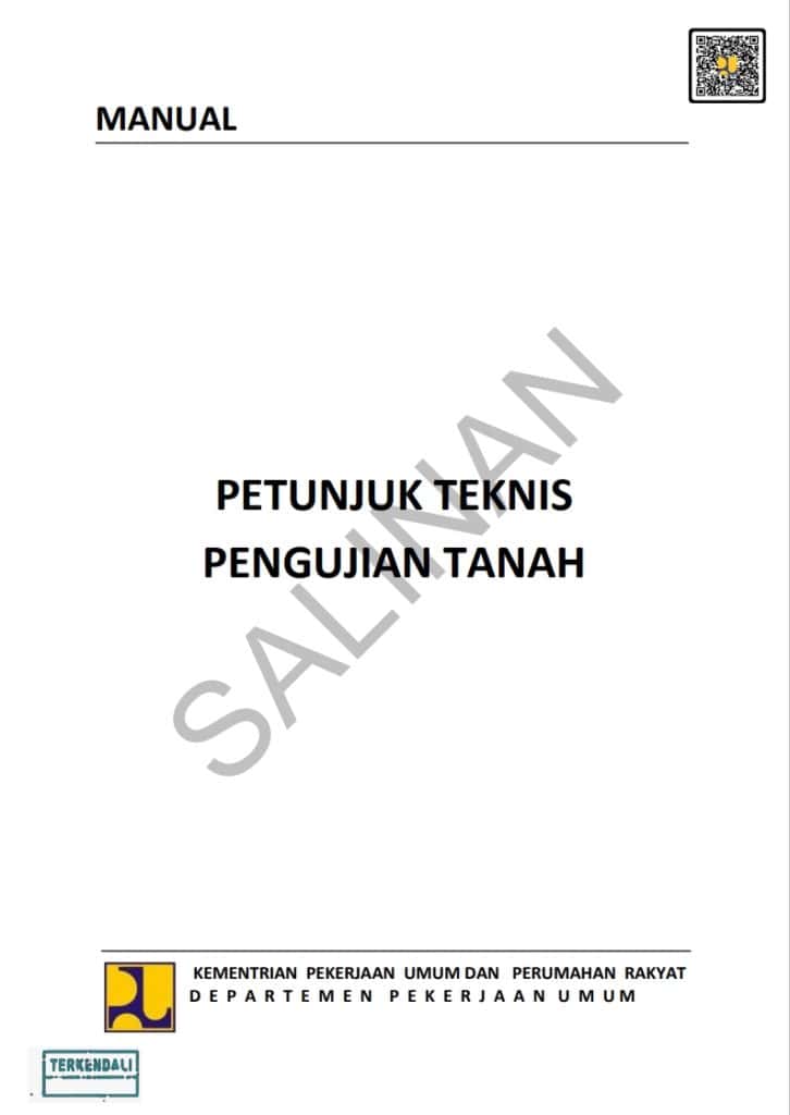 Manual Petunjuk Teknis Pengujian Tanah | Sipilpedia