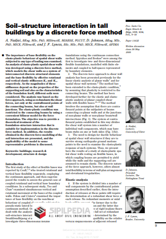 Soil–Structure Interaction In Tall Buildings By A Discrete Force Method | Sipilpedia