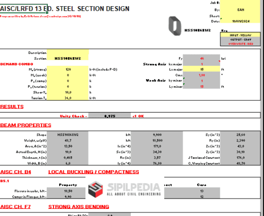 AISC/LRFD 13 ED. STEEL SECTION DESIGN | Sipilpedia